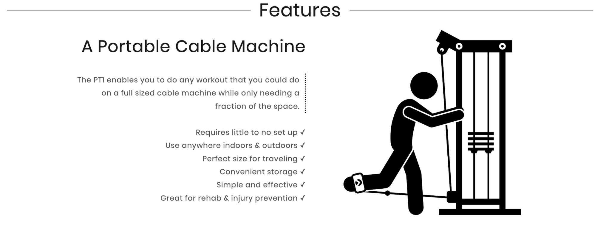 kabelmaskin til hjemmetrening - Portable pull machine rope and ...