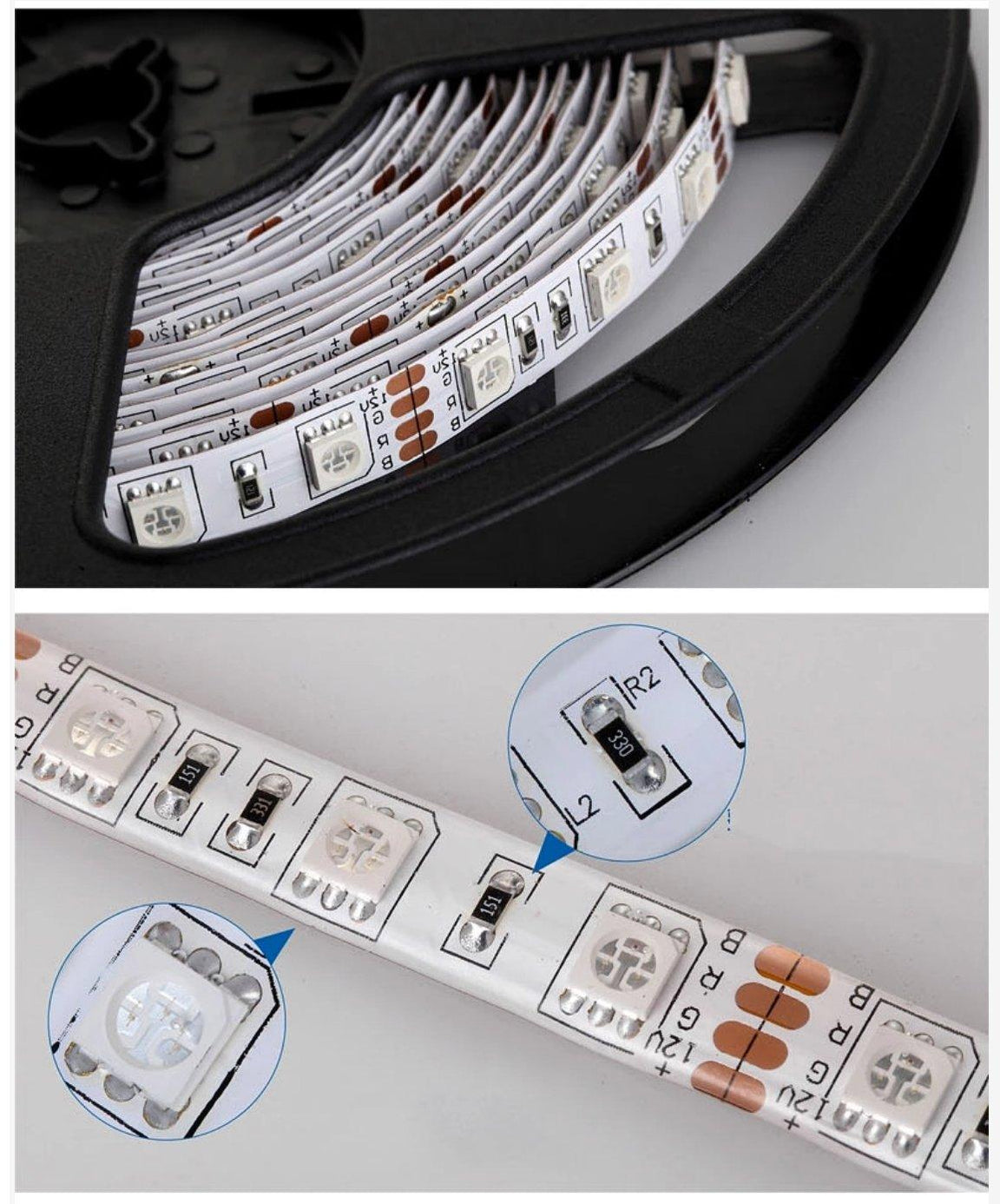 5M - 10 meters Led strips5 - 10 meters RGB LEDlist med fjernkontroll ...